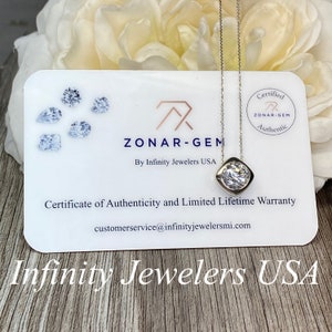 Round Moissanite Pendant Necklace 14k Gold, Simple Round Cut Necklace ...