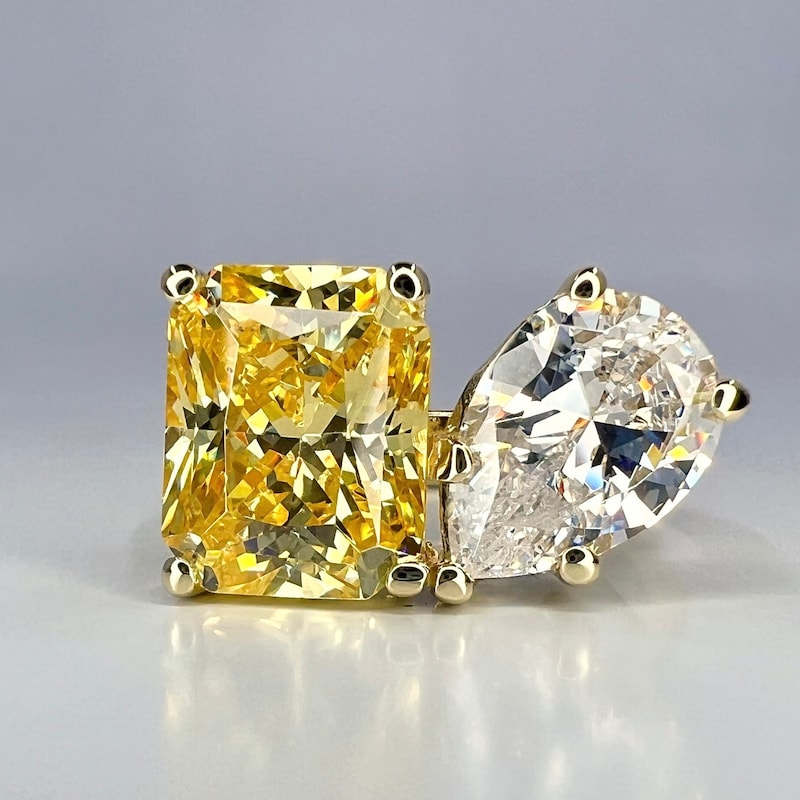 Two Stone Ring - Etsy