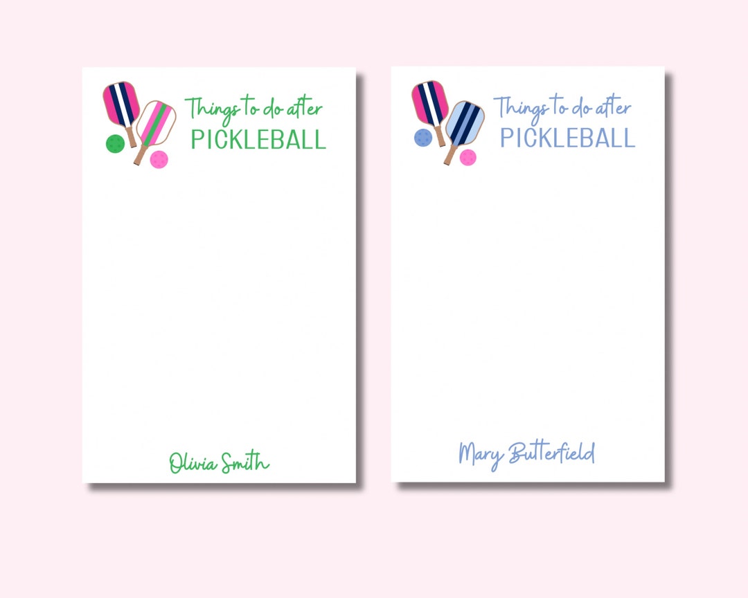 Pickleball Notepad Personalized Pickleball to Do List Notepad ...