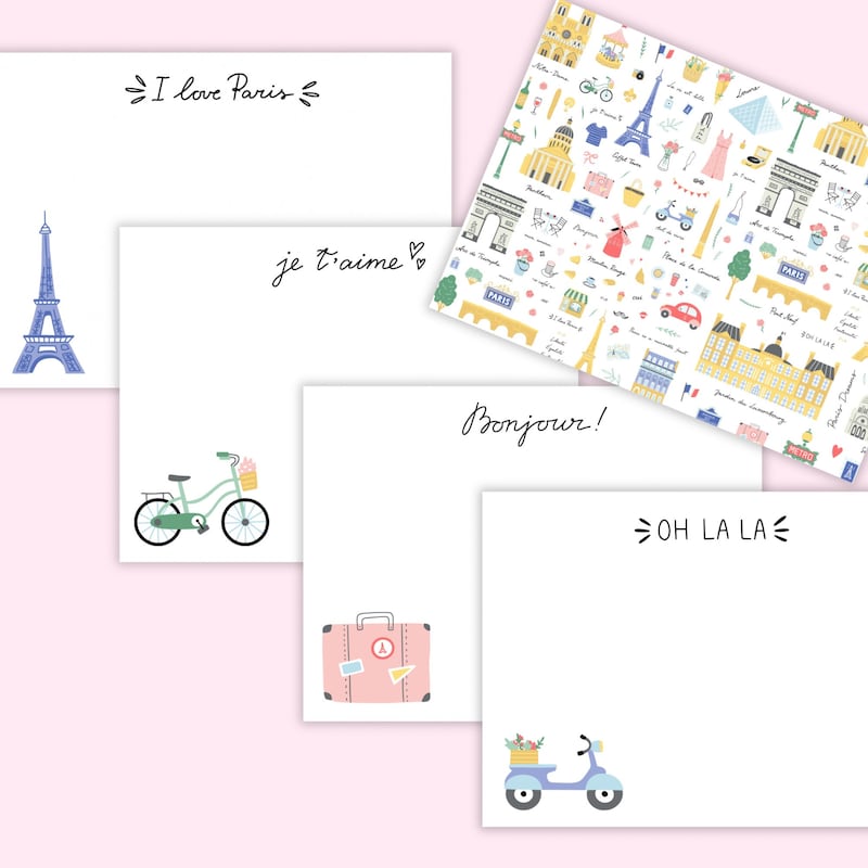 Paris Note Cards - Etsy