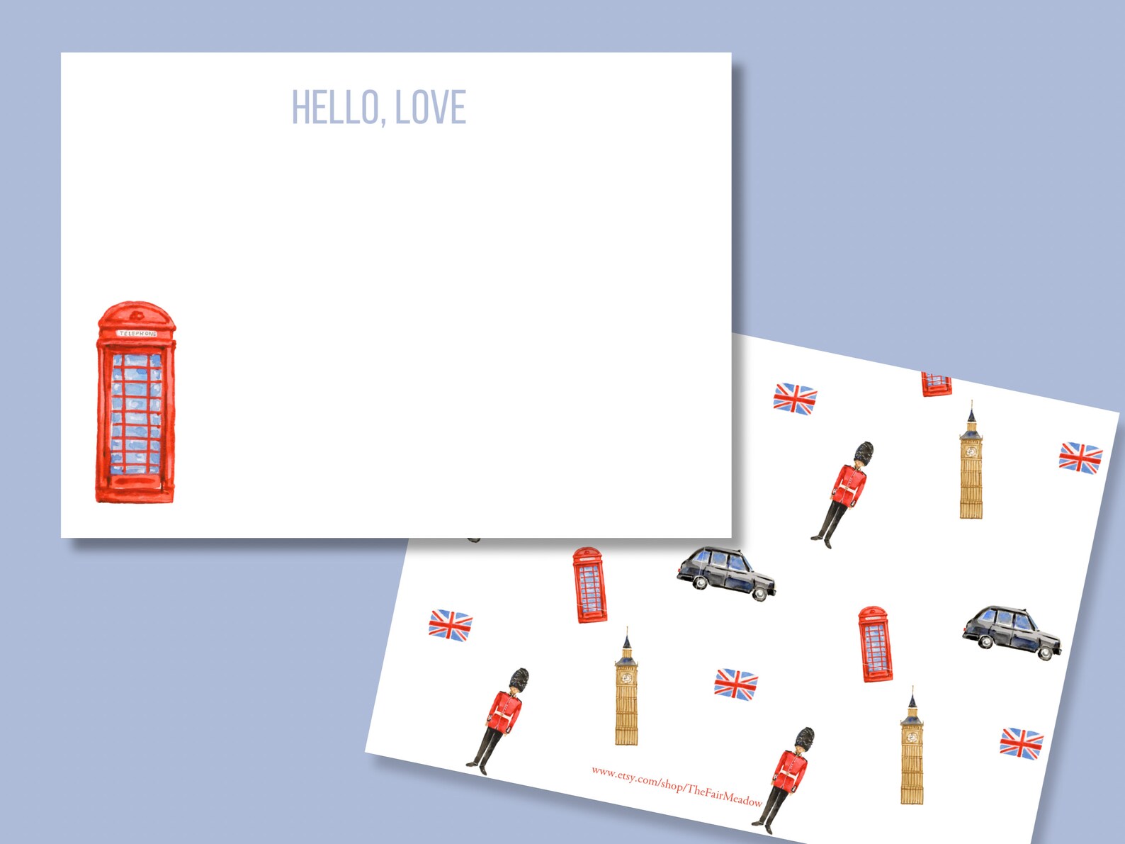 London Stationery British Note Cards Personalized With Your Name or ...