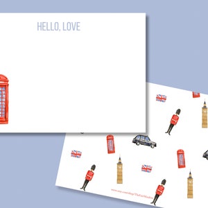 London Stationery British Note Cards Personalized With Your Name or ...