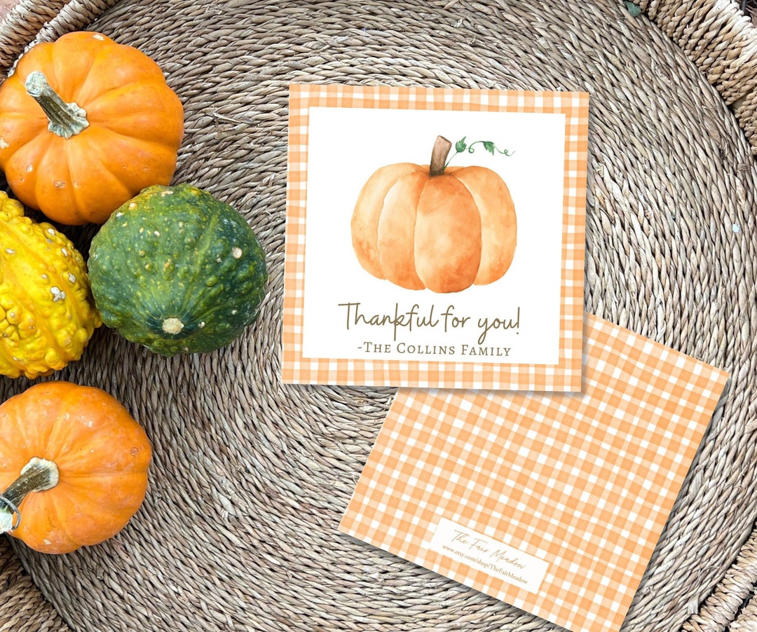 Pumpkin Gift Tag Personalized Fall Hang Tag Perfect for Pumpkin Bread ...