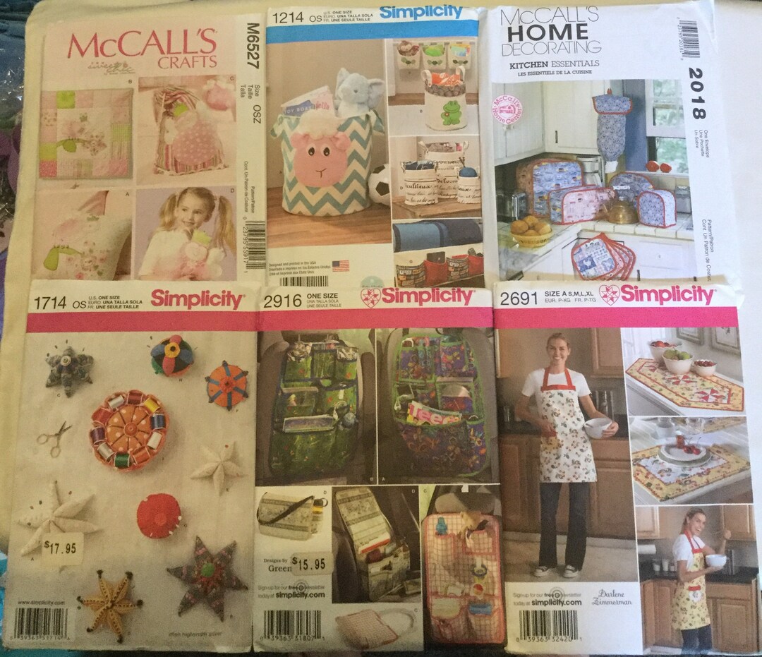 Simplicity/mccalls Quilts, Pillows, Crafts, Sewing Patterns M6527, 1214 ...