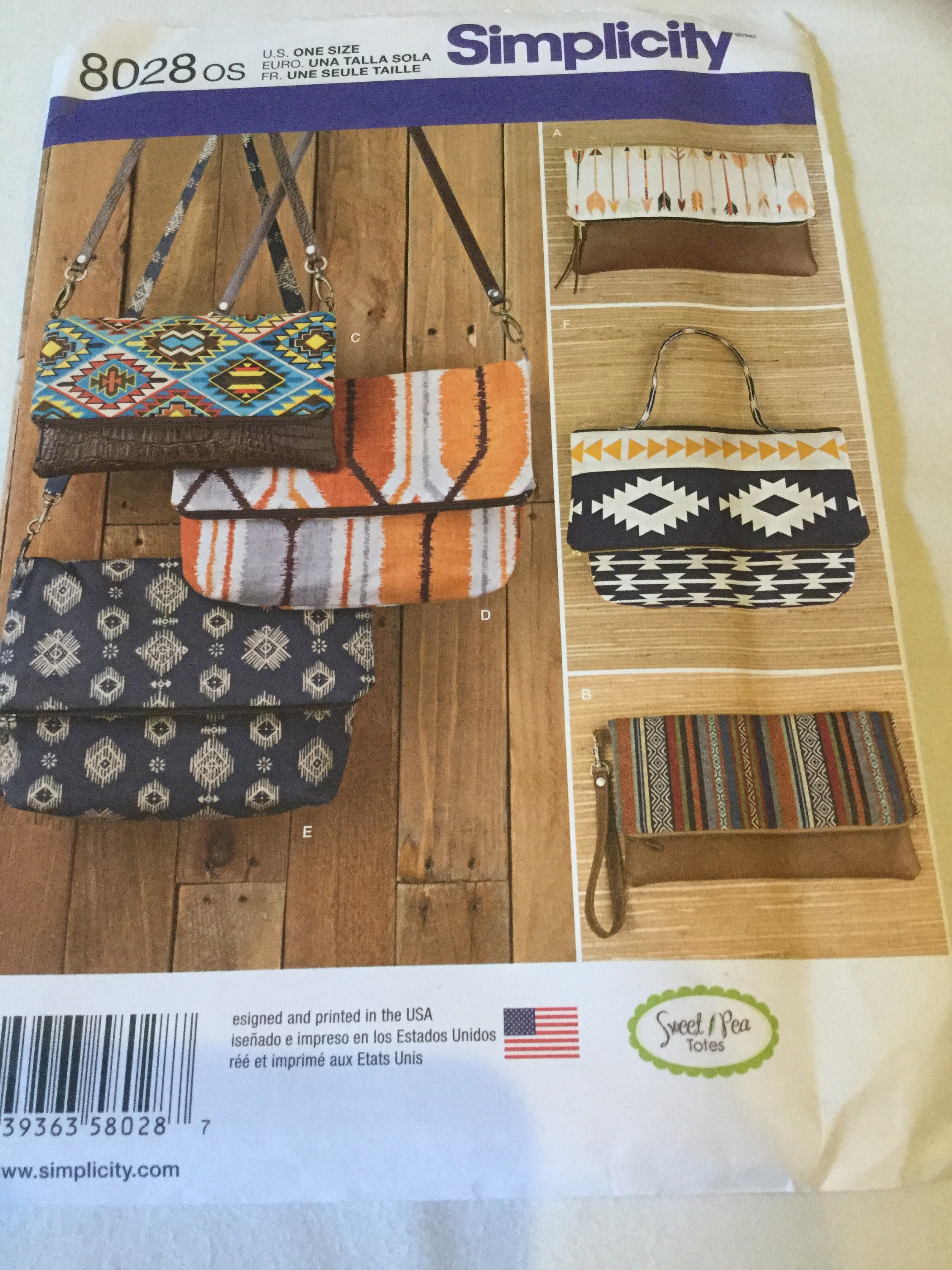 Simplicity Bags & Purses Sewing Patterns (8028, 2911) - Etsy