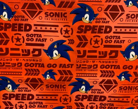 Sonic Fabric Red BY the Yard | Etsy