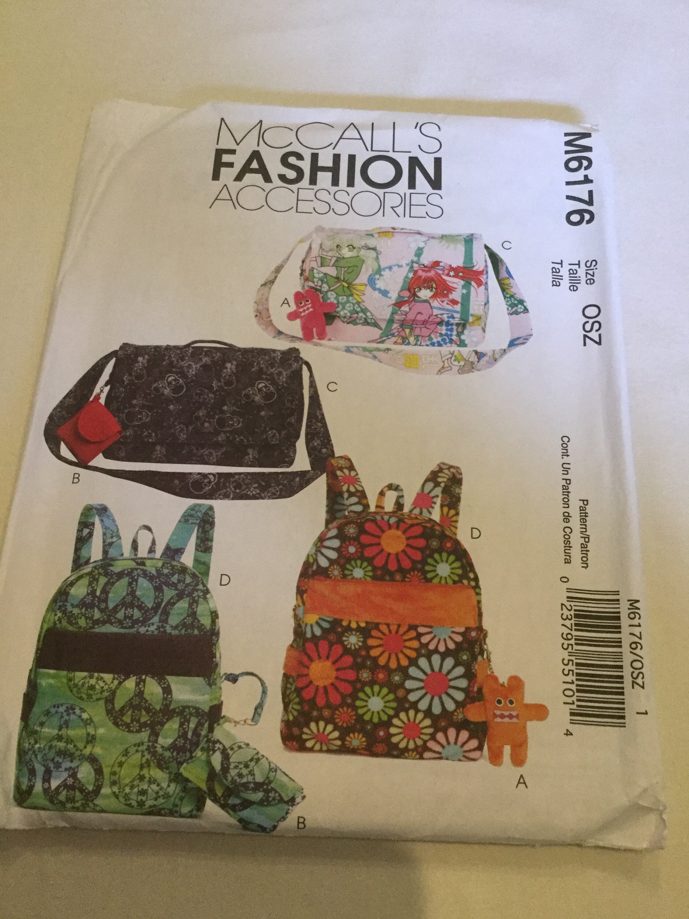 Mccalls Bags & Purses Sewing Patterns M6176 M6808 - Etsy