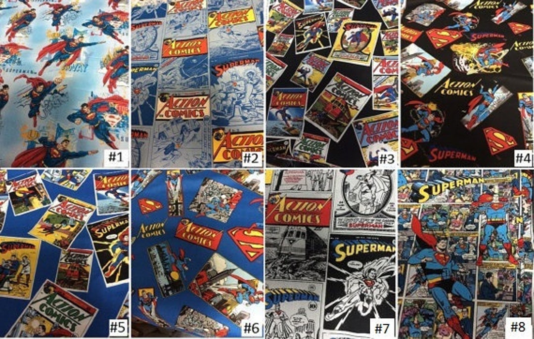 Vintage Superman Fabric Sold by the Yard - Etsy
