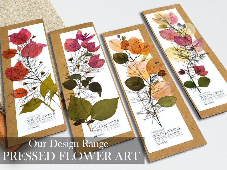 Peach & Pastel Pink Pressed Flower Bookmark Set of 2 REAL - Etsy