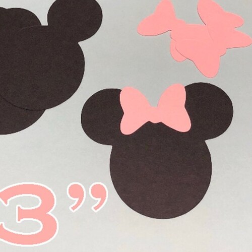 Minnie Mouse Paper Cut-outs 3 Inches set of 20 | Etsy