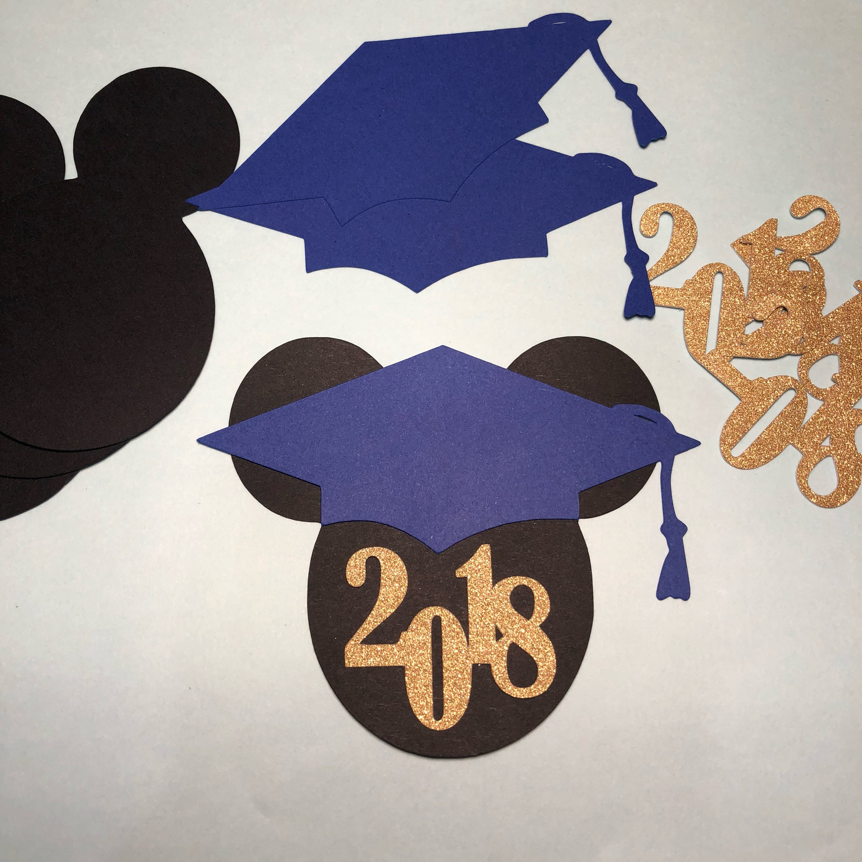 Graduation Mickey Mouse/minnie Mouse Cut-outs 3 Inches set of | Etsy