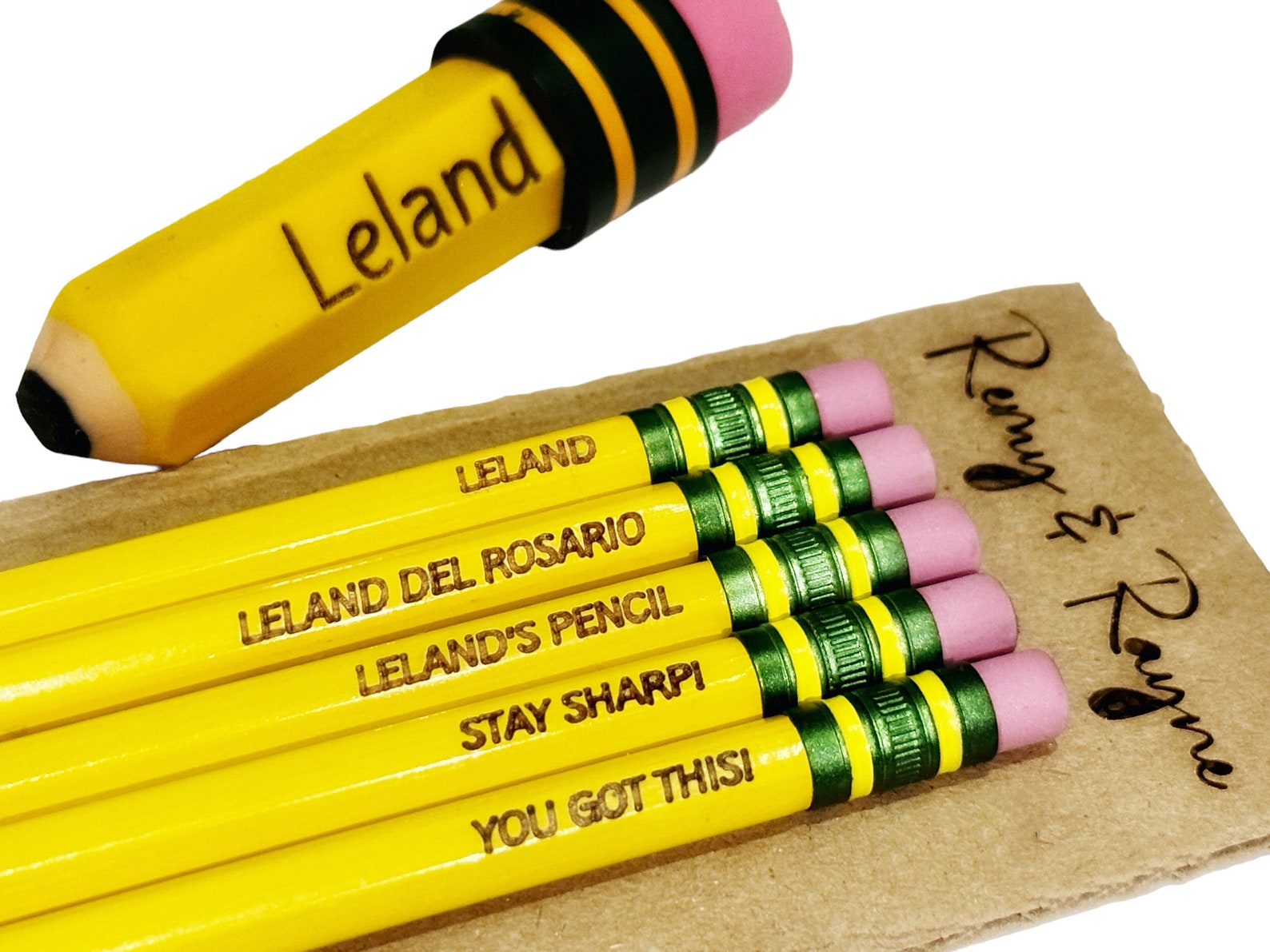 Personalized Pencils - Engraved Ticonderoga Pencils #2 Yellow, Single ...