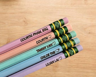 Personalized Pencils - Engraved Ticonderoga Pencils #2 Yellow, Single ...