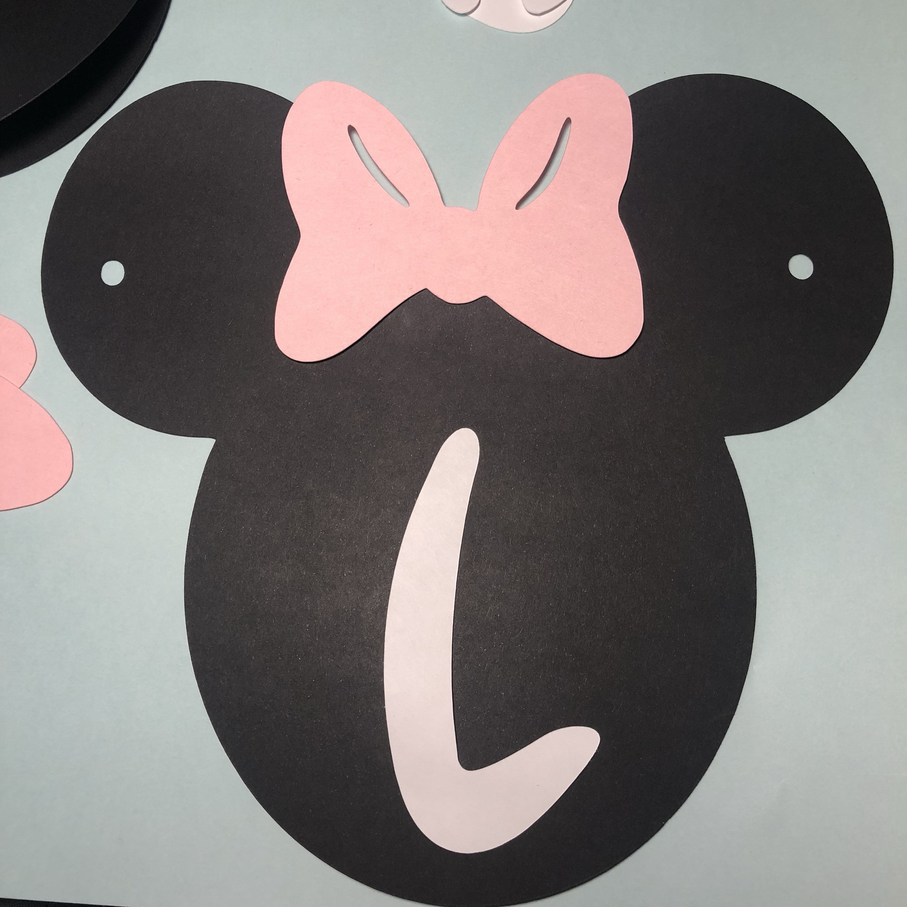 DIY Minnie Mouse Banner Disney Banner Glitter Banner | Etsy