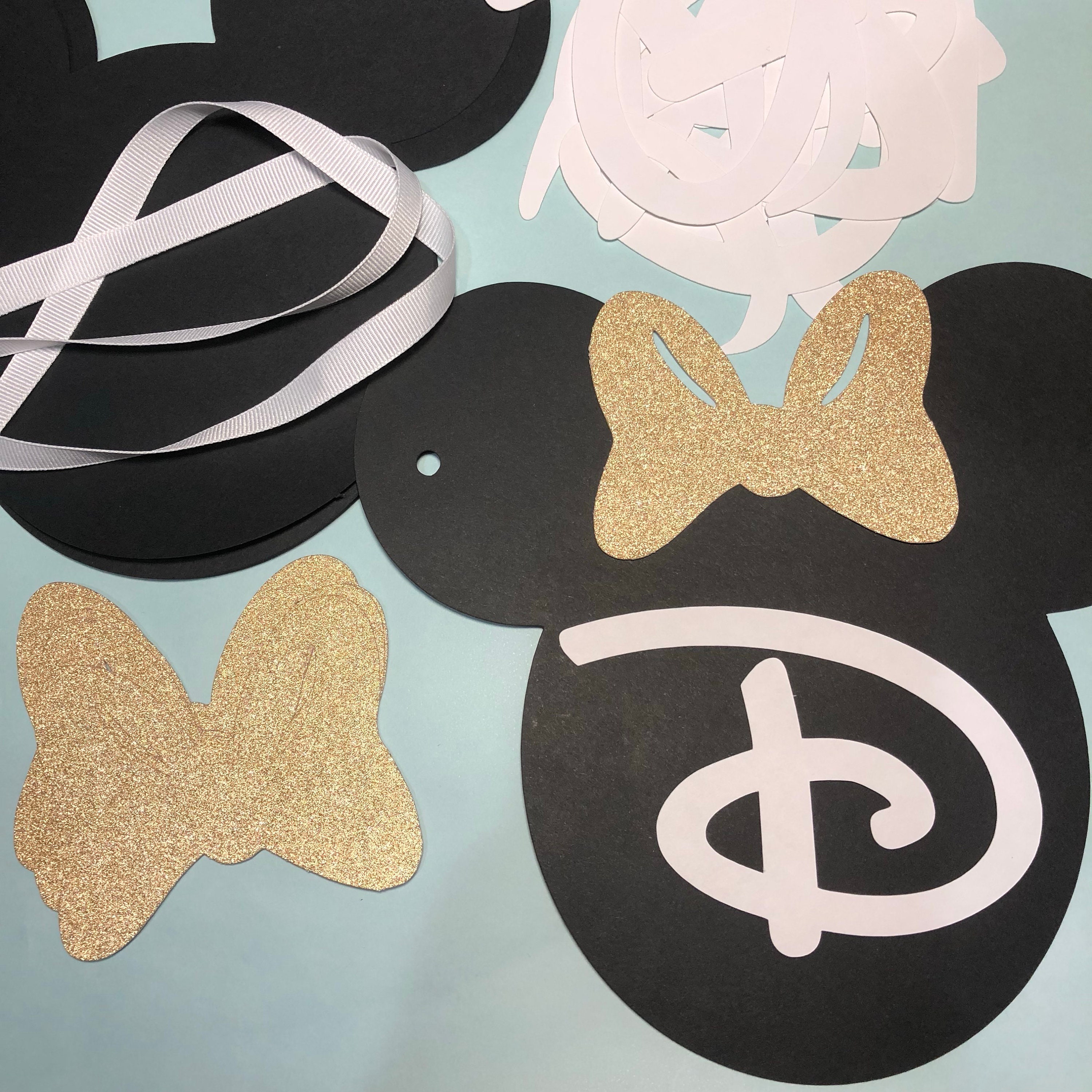 DIY Minnie Mouse Banner Disney Banner Glitter Banner | Etsy