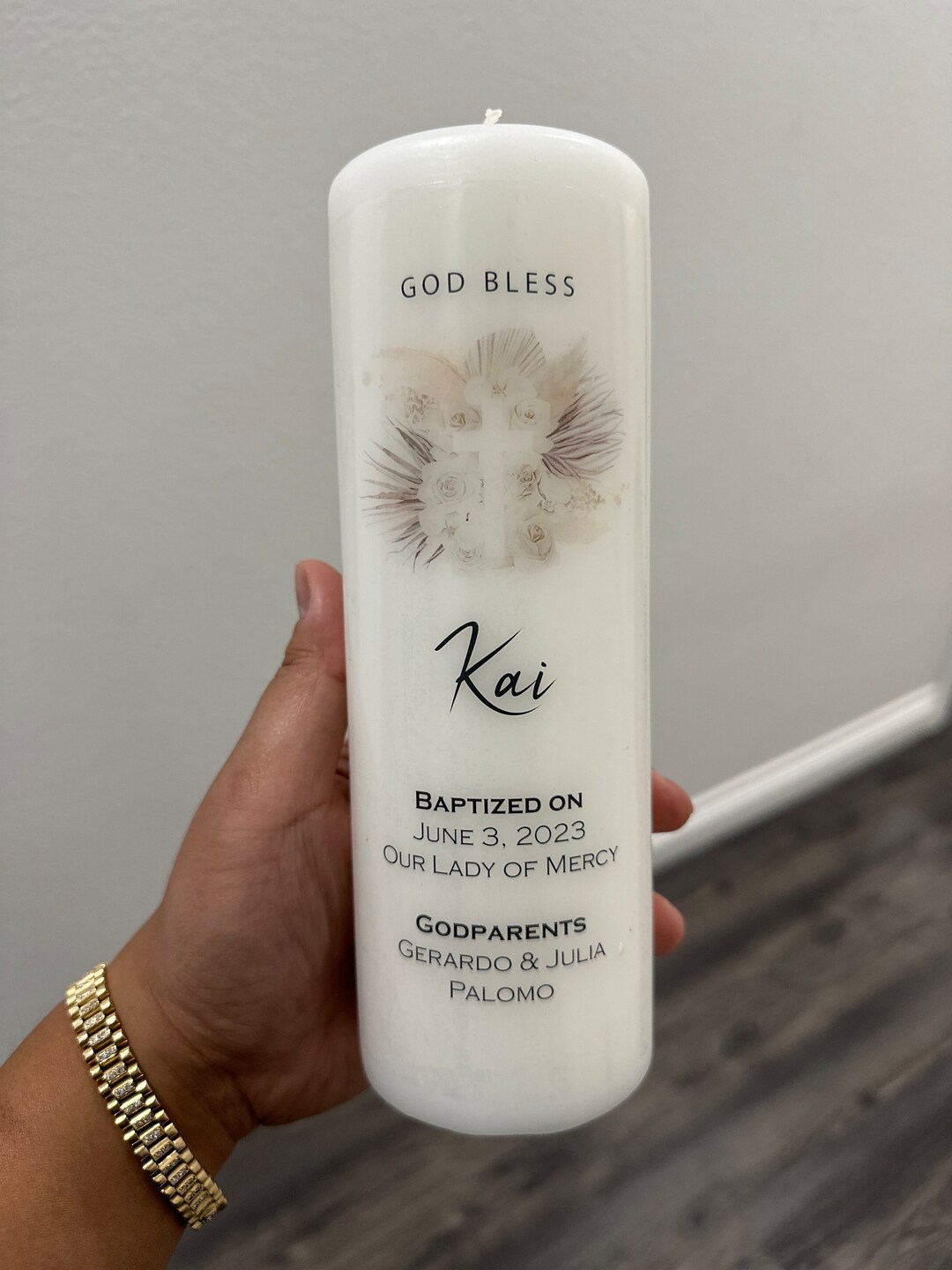 Personalized Baptism Candle, Boy, Girl Christening, Bautizo, Communion ...