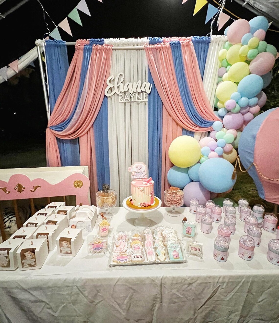 Personalized Pastel Carnival Cake Topper for Carnival, Circus Themed ...