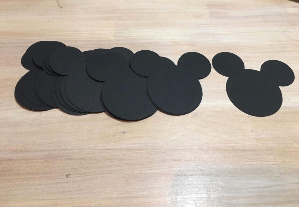 Mickey Mouse Paper Cut-outs 2 Inches, Set of 20 - Etsy