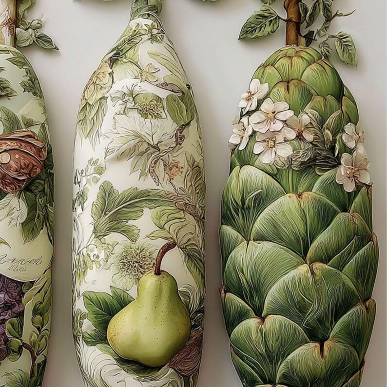 Vegetable Wall Art Print, Botanical Kitchen Decor, Floral Pattern ...