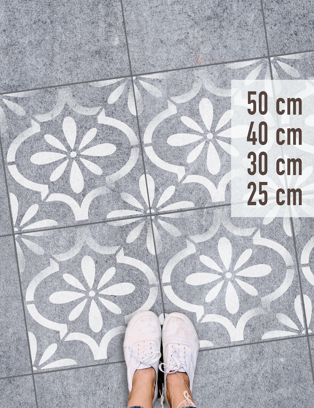 MAROKKO - Patio Garden Slab Stencil for Painting 30x30 Cm 40x40 Cm ...