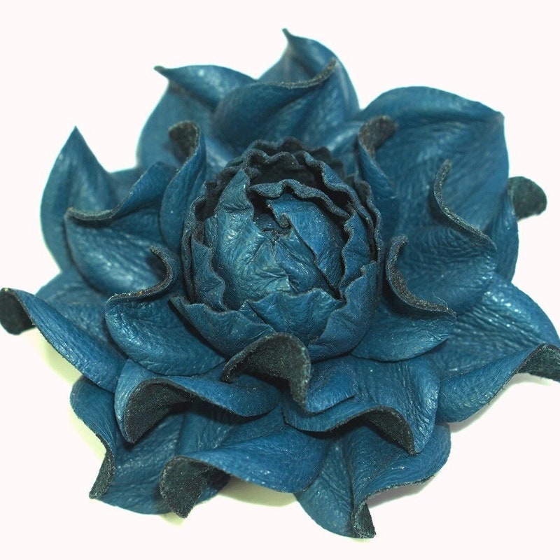 Teal Flower Brooch - Etsy