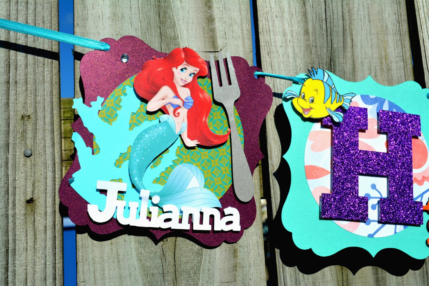 Birthday Banner, Name Banner, Under the Sea Banner, Mermaid Banner, 3D ...