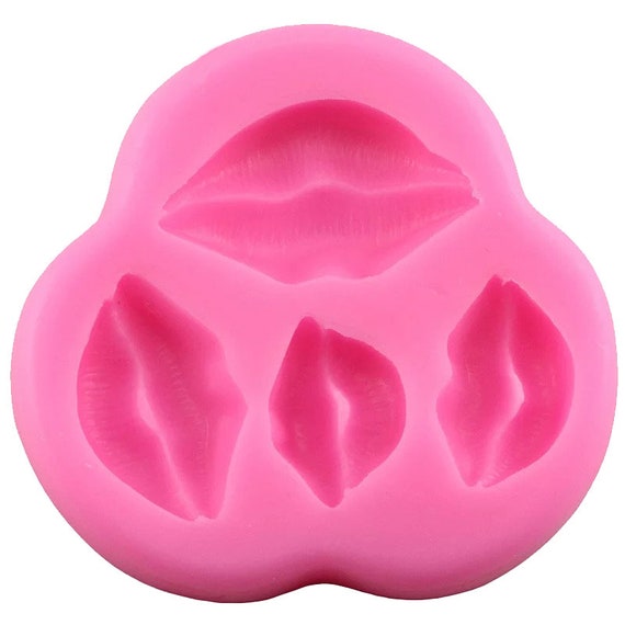4 Cavity Lips Kiss Pucker Love Silicone Ice Cake Fondant - Etsy