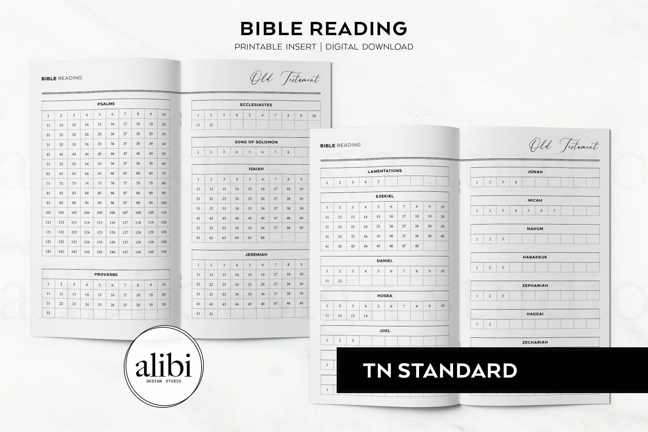 Standard TN Printable Bible Reading Bible Study Old & New Testament ...