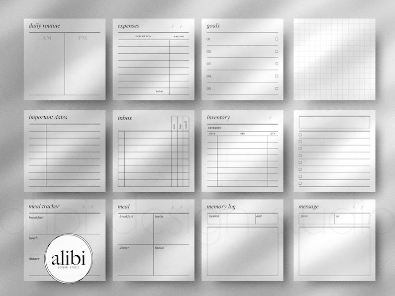 Printable Sticky Notes Sticky Notes Template 3 X 3 Printable - Etsy