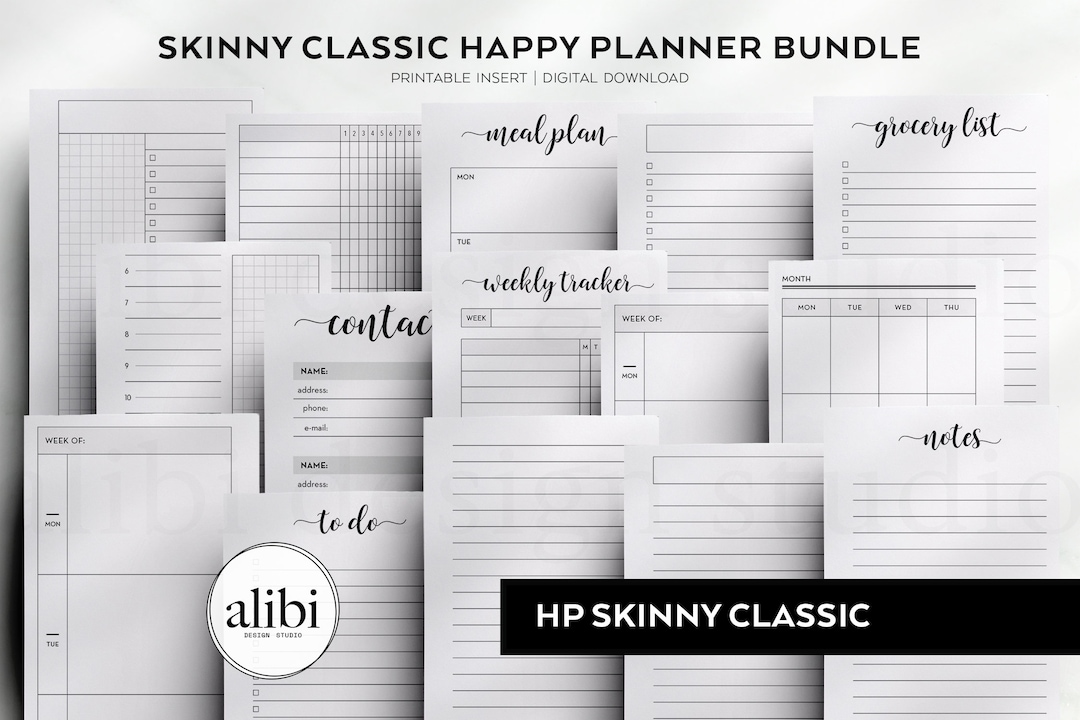 Skinny Classic Happy Planner Starter Bundle Daily Planner Monthly ...