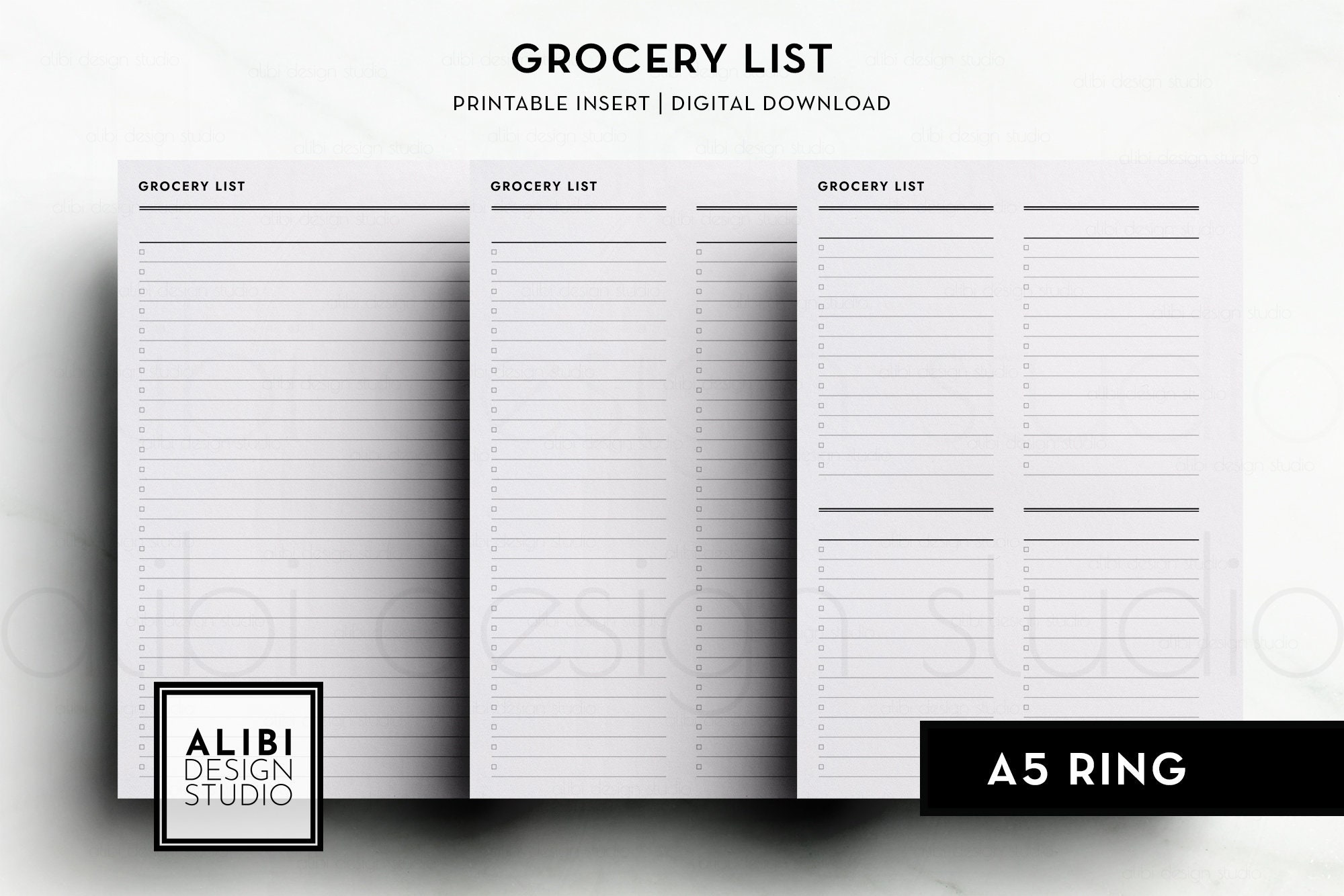 Paper Grocery List Shopping List Task List To Buy Grocery Organizer To ...