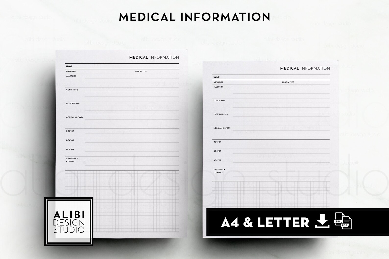 A4 Letter Medical Information Medical Overview Medical | Etsy