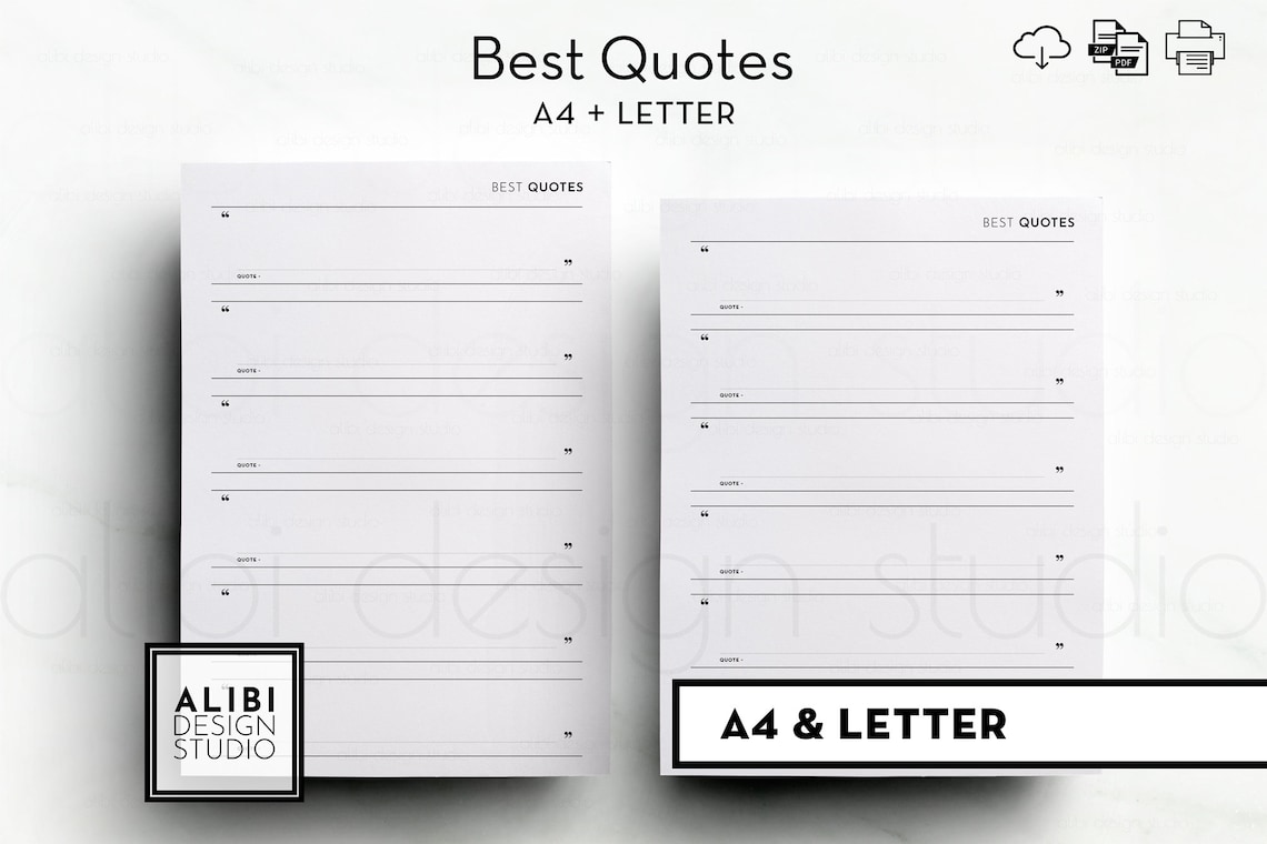 A4 Letter Size Printable Best Quotes Inspirational Quotes - Etsy