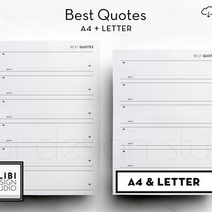 A4 Letter Size Printable Best Quotes Inspirational Quotes - Etsy