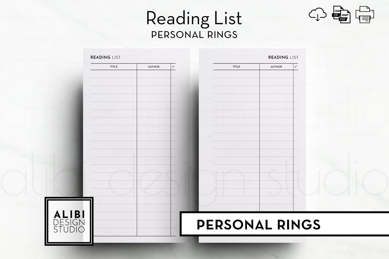 Personal Reading List Book Tracker Personal Printable - Etsy