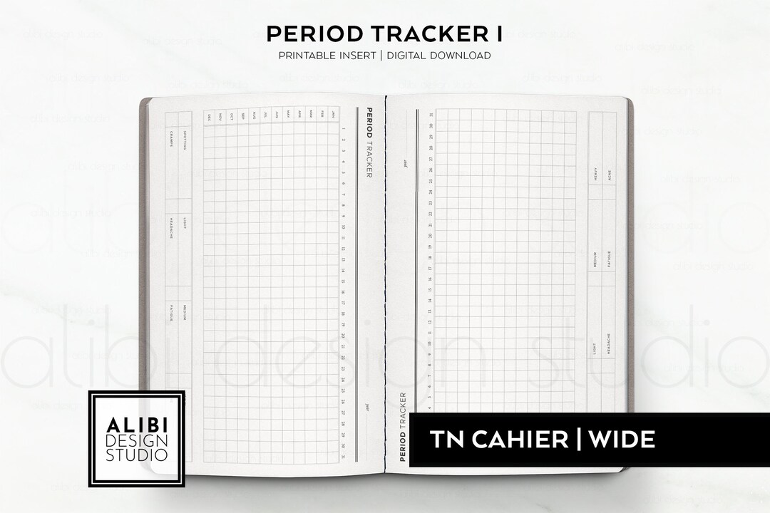 Cahier TN Period Tracker Menstrual Cycle Period Calendar Traveler's ...
