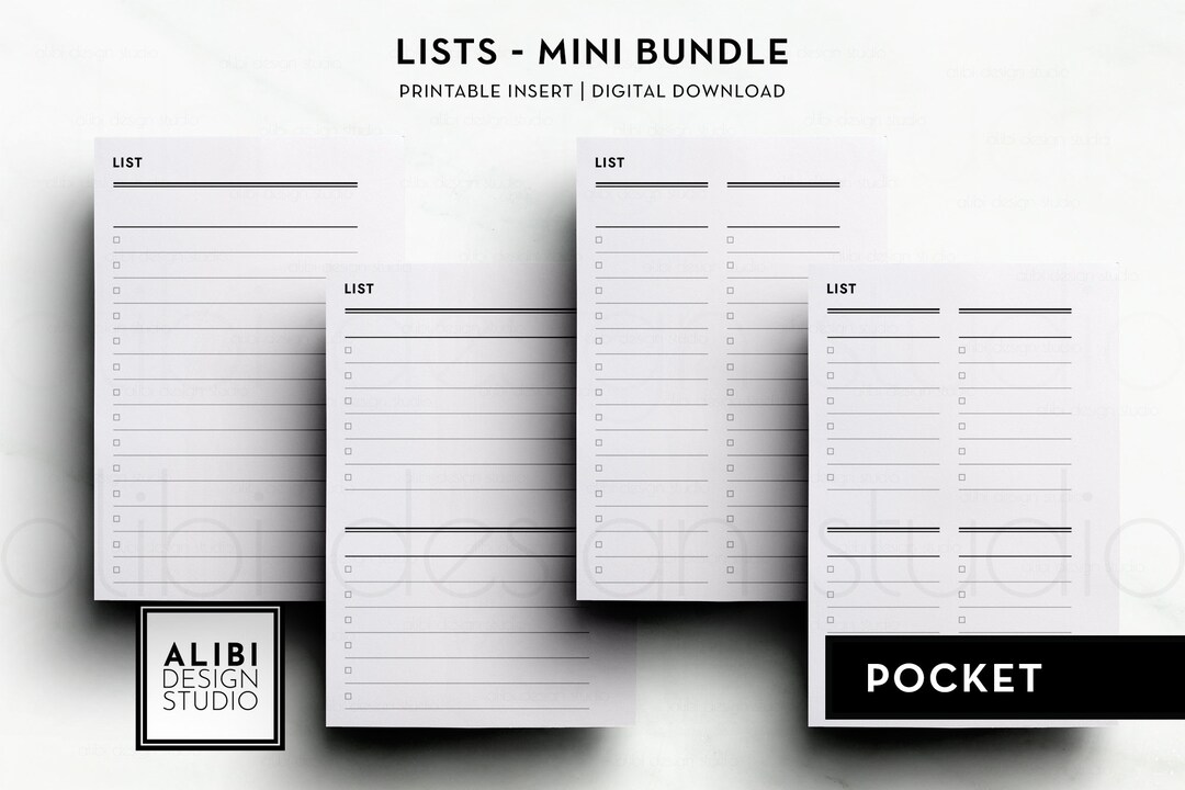 Pocket List to Do List Wishlist Grocery List Task List Get It Done ...