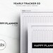 Happy Planner Year Tracker Habit Tracker Yearly Overview Mood Tracker ...