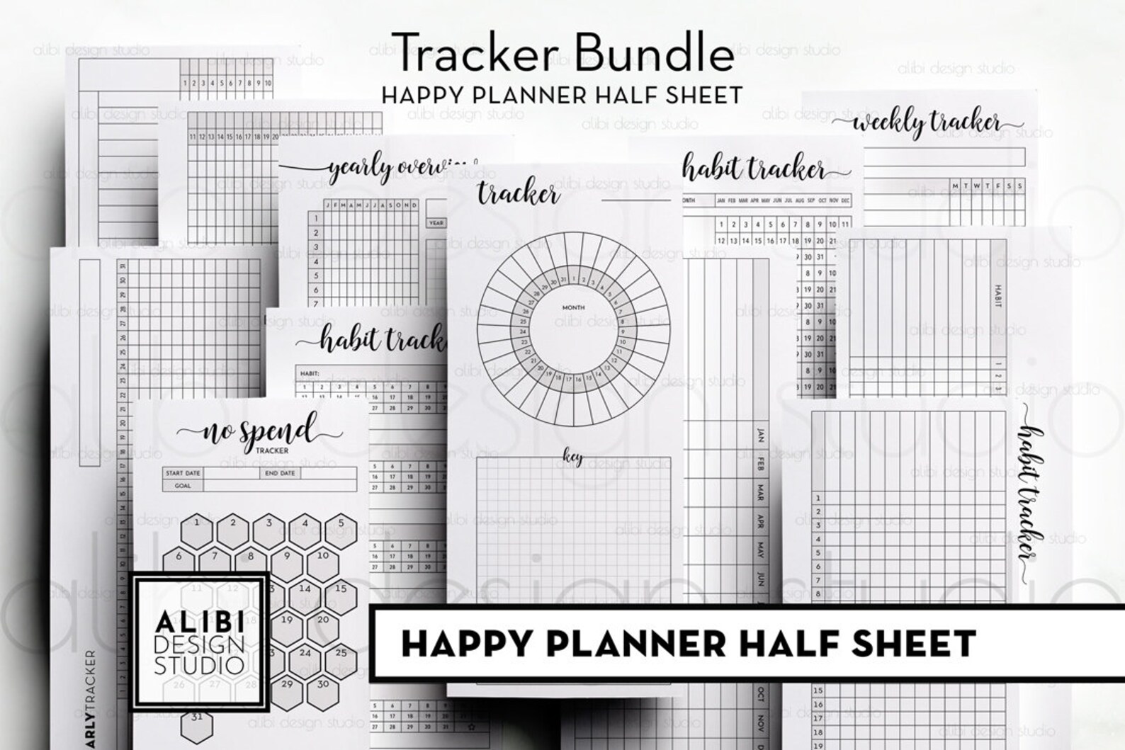 Skinny Classic Happy Planner Tracker Inserts Habit Tracker HP | Etsy