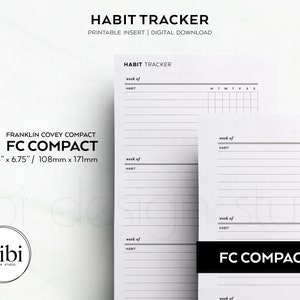 FC Compact Habit Tracker Weekly Planner Routine Tracker Franklin Covey ...