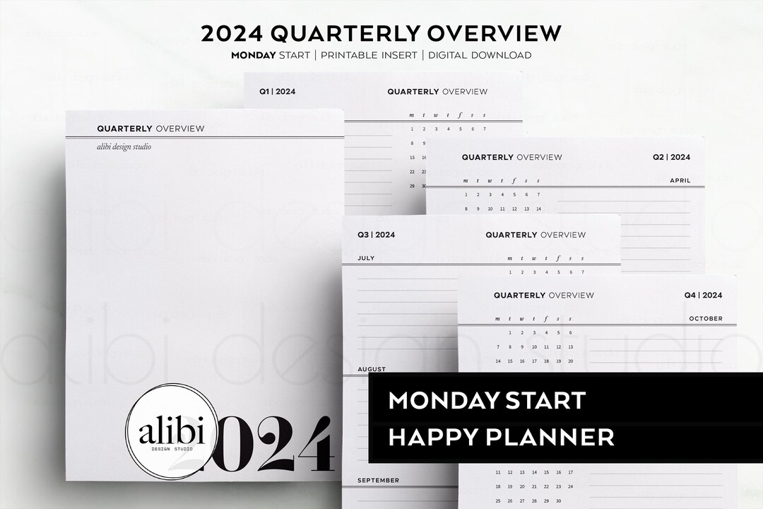 Happy Planner 2024 Quarterly Overview Future Log 2024 Calendar HP ...