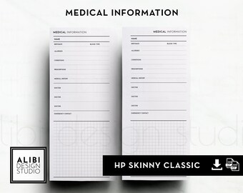 Printable Medical Overview - Etsy
