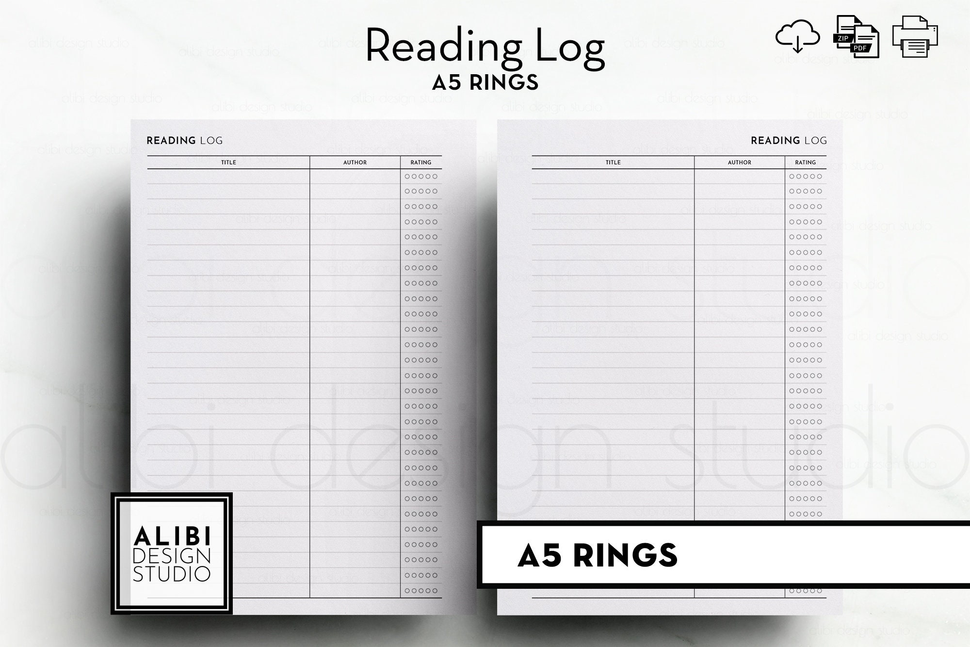 A5 Reading Log Reading List Book Tracker Reading Planner Reading ...