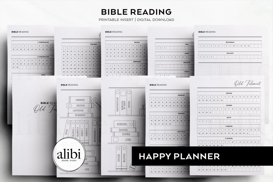 Happy Planner Bible Reading Tracker Printable | Bible Study Planner ...