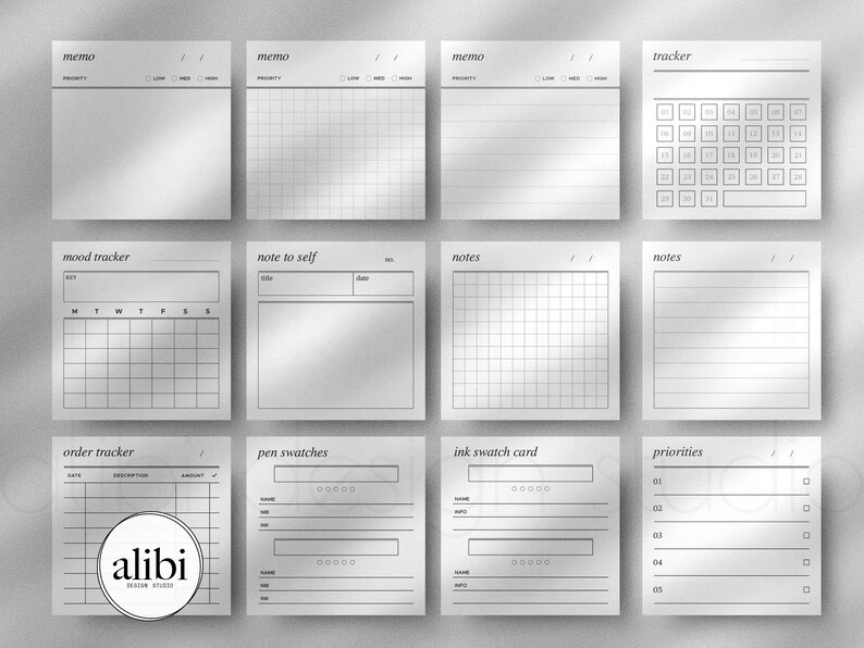 Printable Sticky Notes Sticky Notes Template 3 X 3 Printable - Etsy