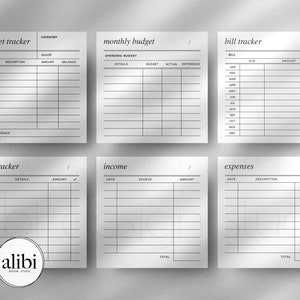 Finance Printable Sticky Notes, Printable Planner Cards - 12 Designs ...