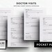 Pocket Plus Doctor Visits Pocket Inserts Medical Appointment Tracker ...