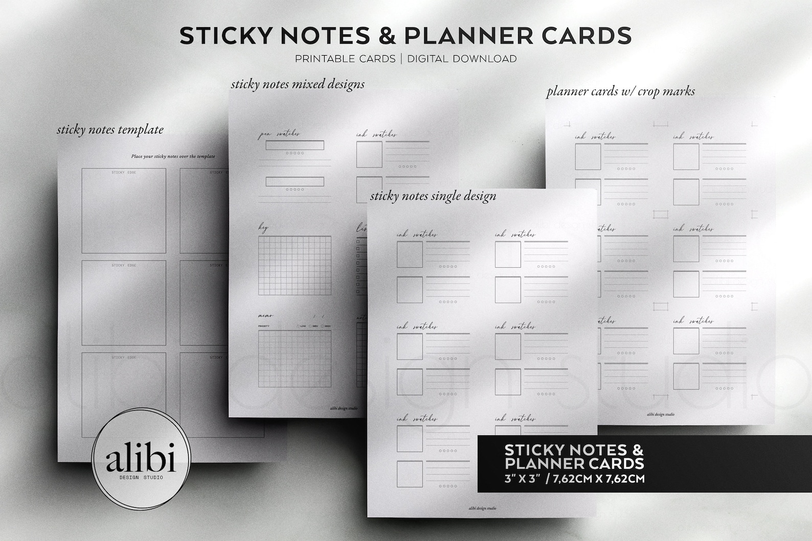 Printable Sticky Notes Planner Cards Travelers Notebook - Etsy