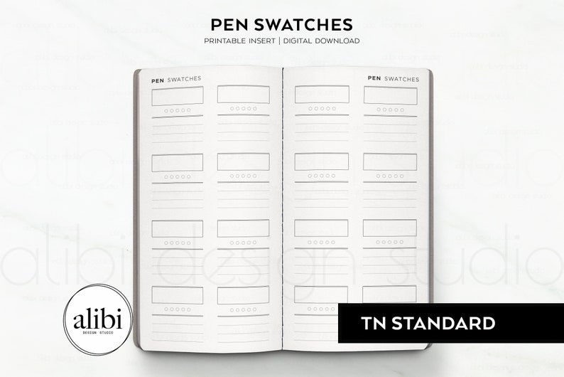 Standard TN Pen Swatches Pen Test Pen Tracker Pen Collection Ink ...