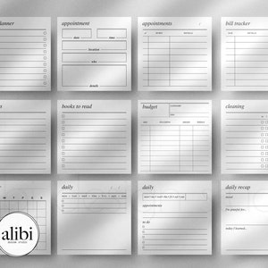 Printable Sticky Notes, Sticky Notes Template, 3 X 3 Printable Planner ...